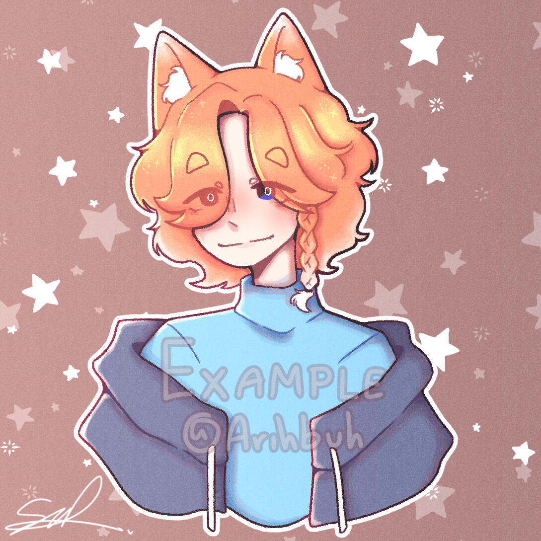 Arihbuh's Carrd (Commissions Examples)